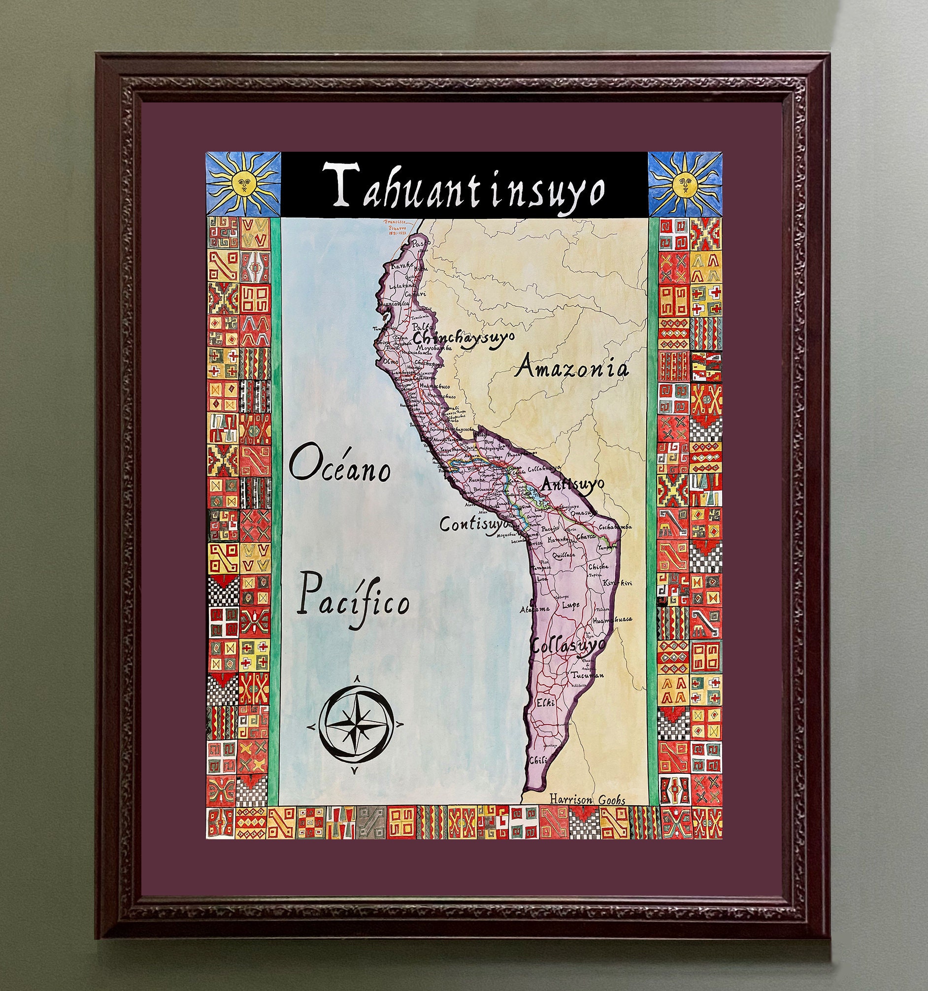 Map of the Incan Empire - Etsy Canada