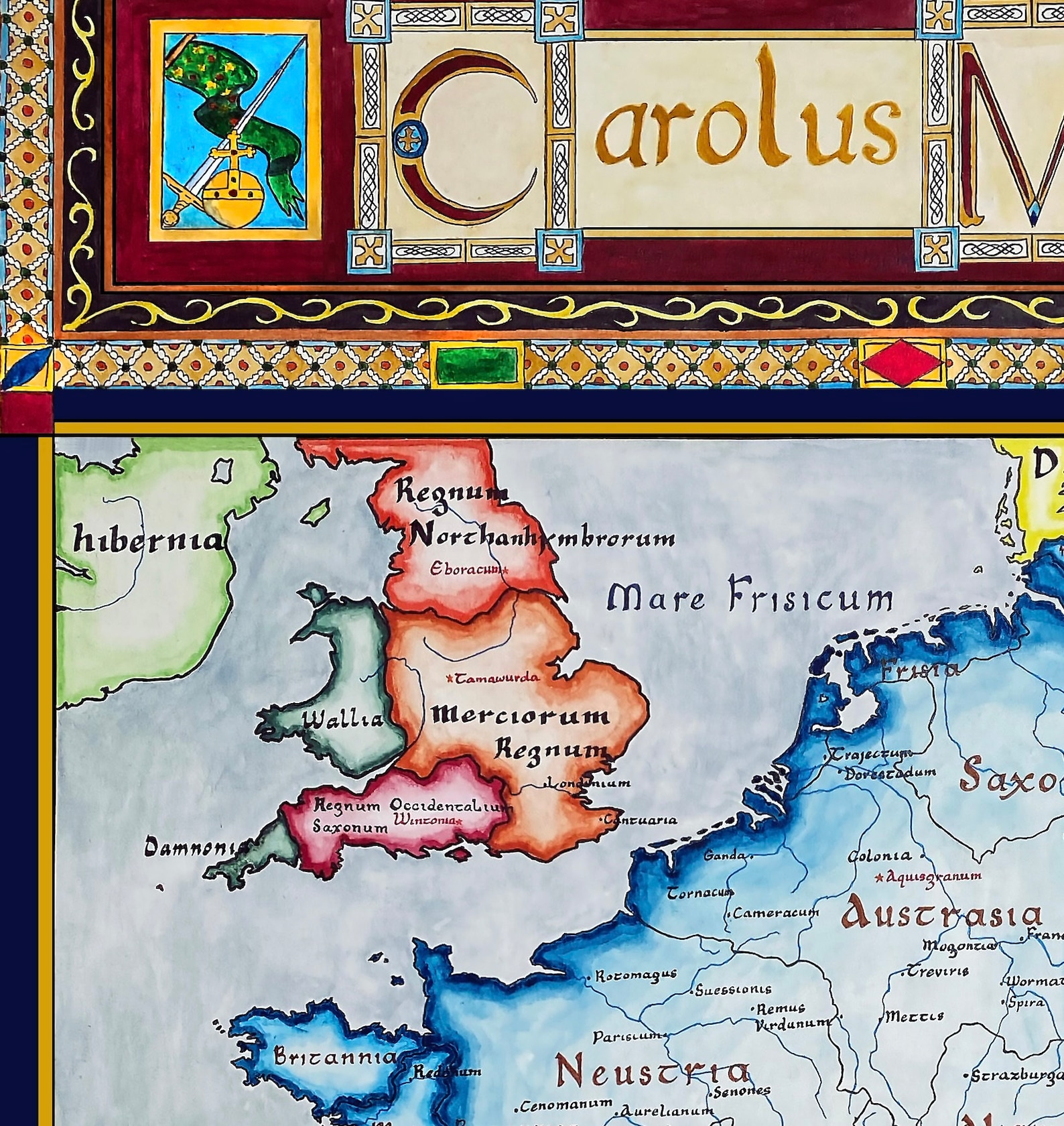 Carolingian Empire Map; Charlemagne Map - Etsy