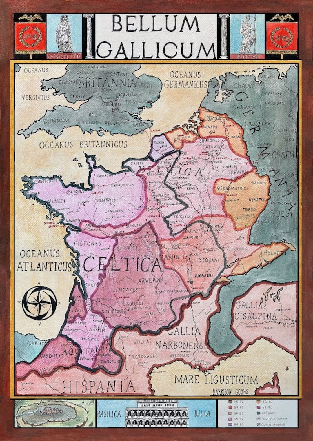 Gaul Map Roman Empire