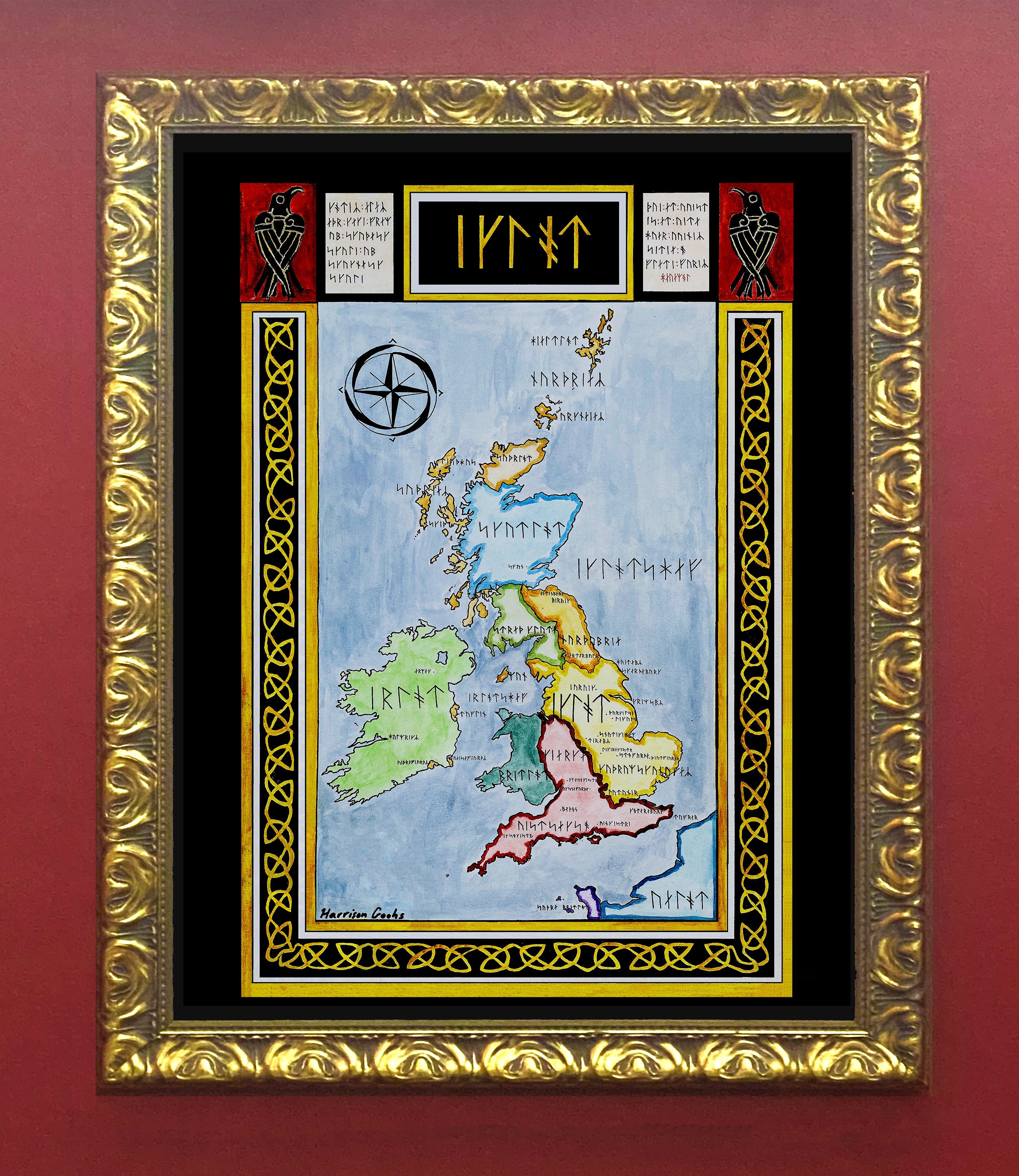 Danelaw Map; Runic Map of Anglo-saxon Britain - Etsy