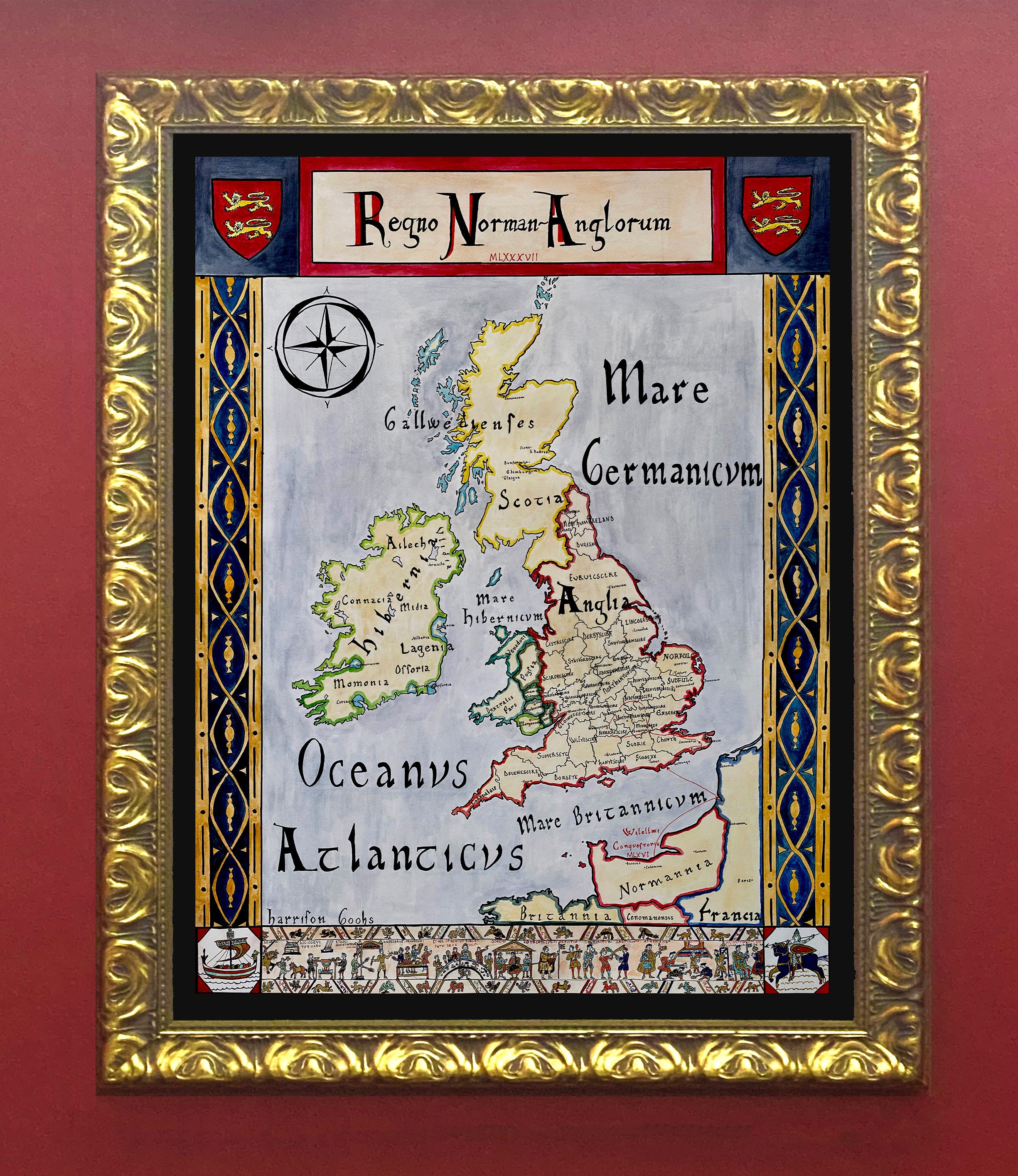 Norman England 1066; William the Conqueror Map - Etsy UK