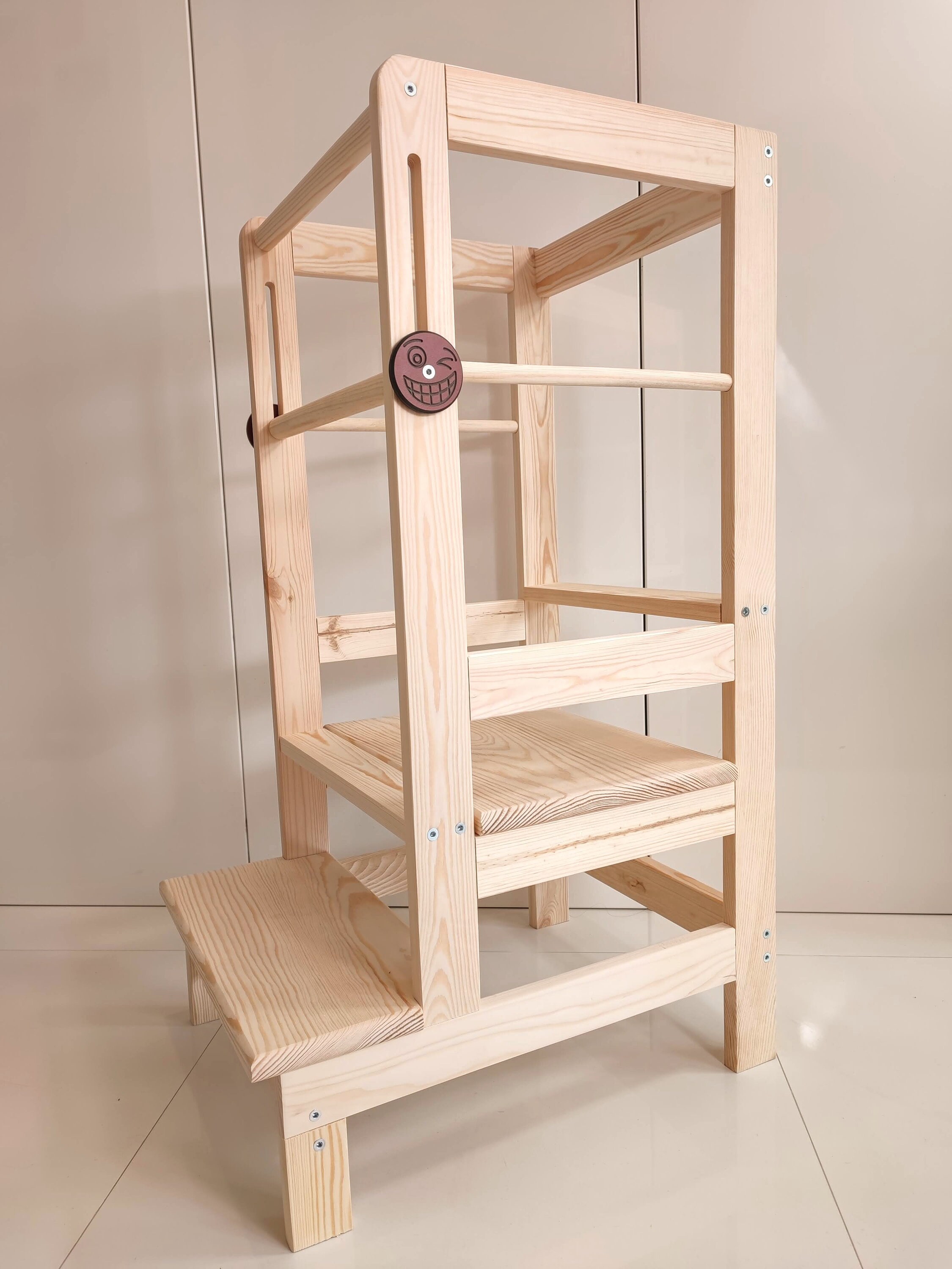 Children Learning Tower Pine Wood 90x40x53cm 3 Step Montessori - Etsy