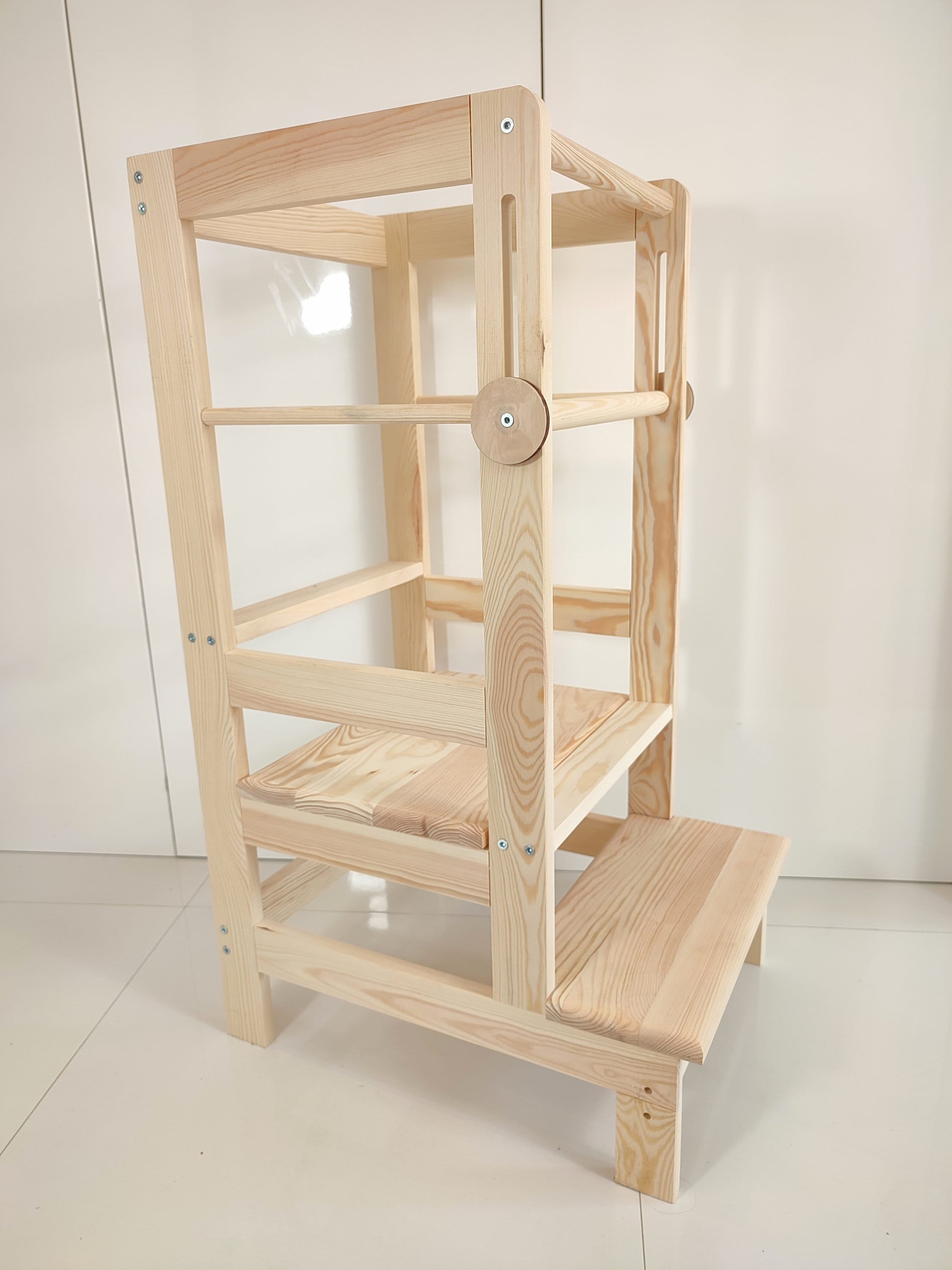 Children Learning Tower Pine Wood 90x40x53cm 3 Step Montessori - Etsy