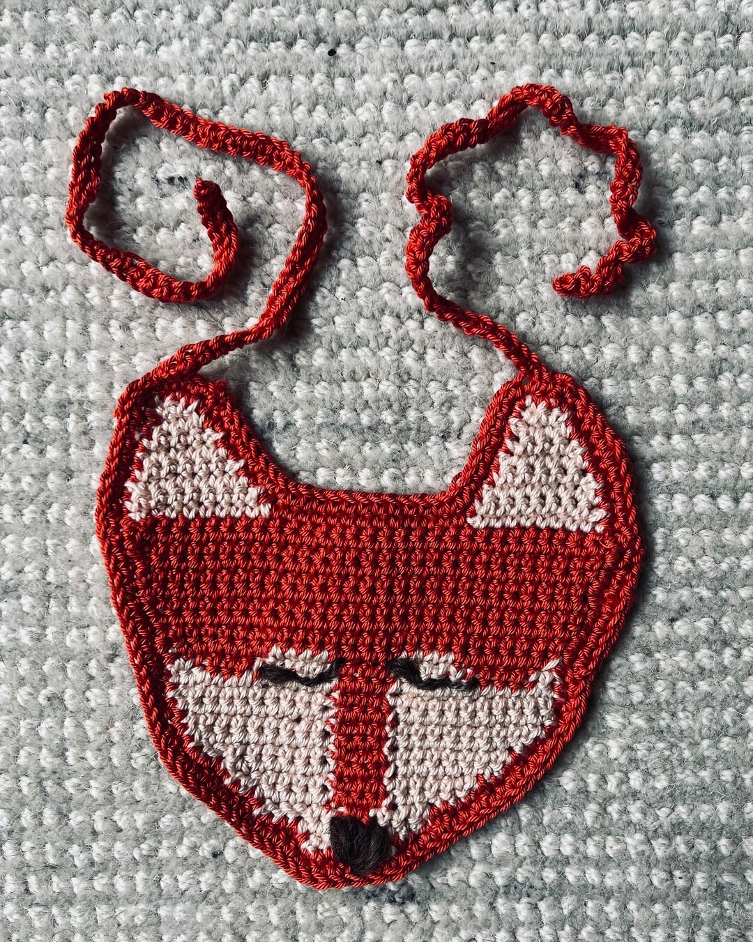 Fox Dribble Bib Crochet Pattern - Etsy
