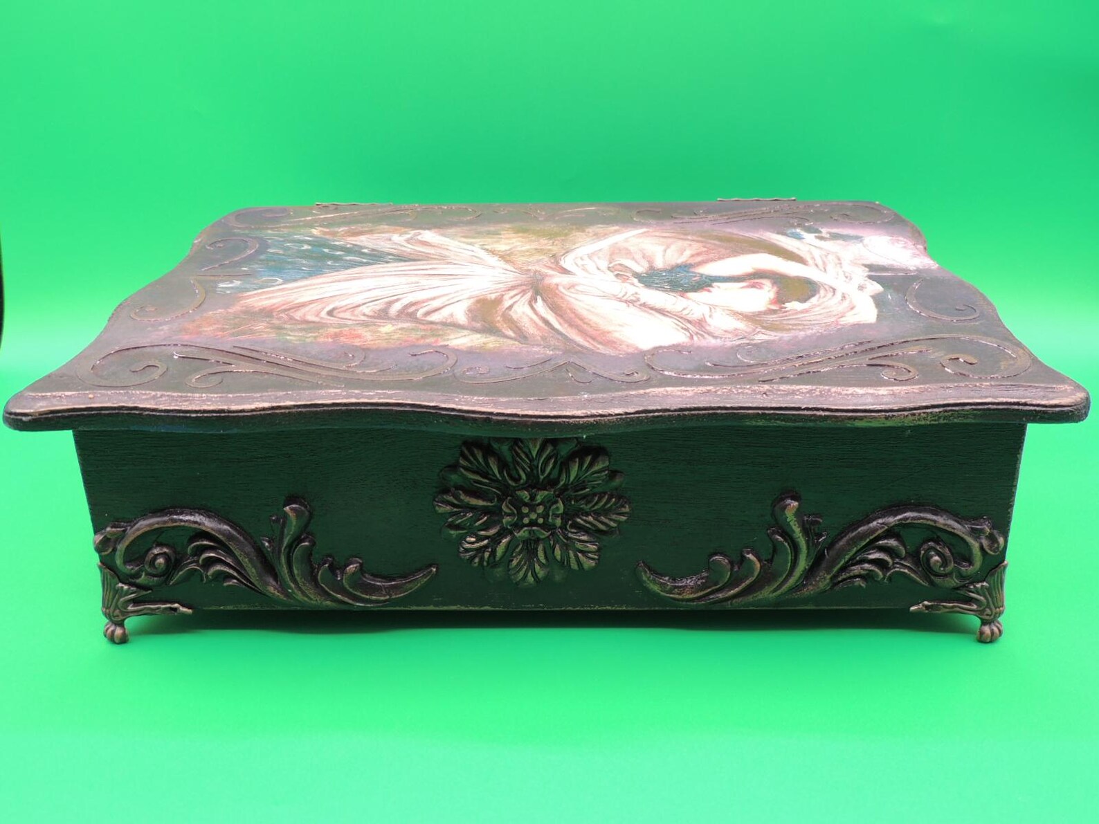 Handcrafted Art Box: Elegant Lady Design - Etsy