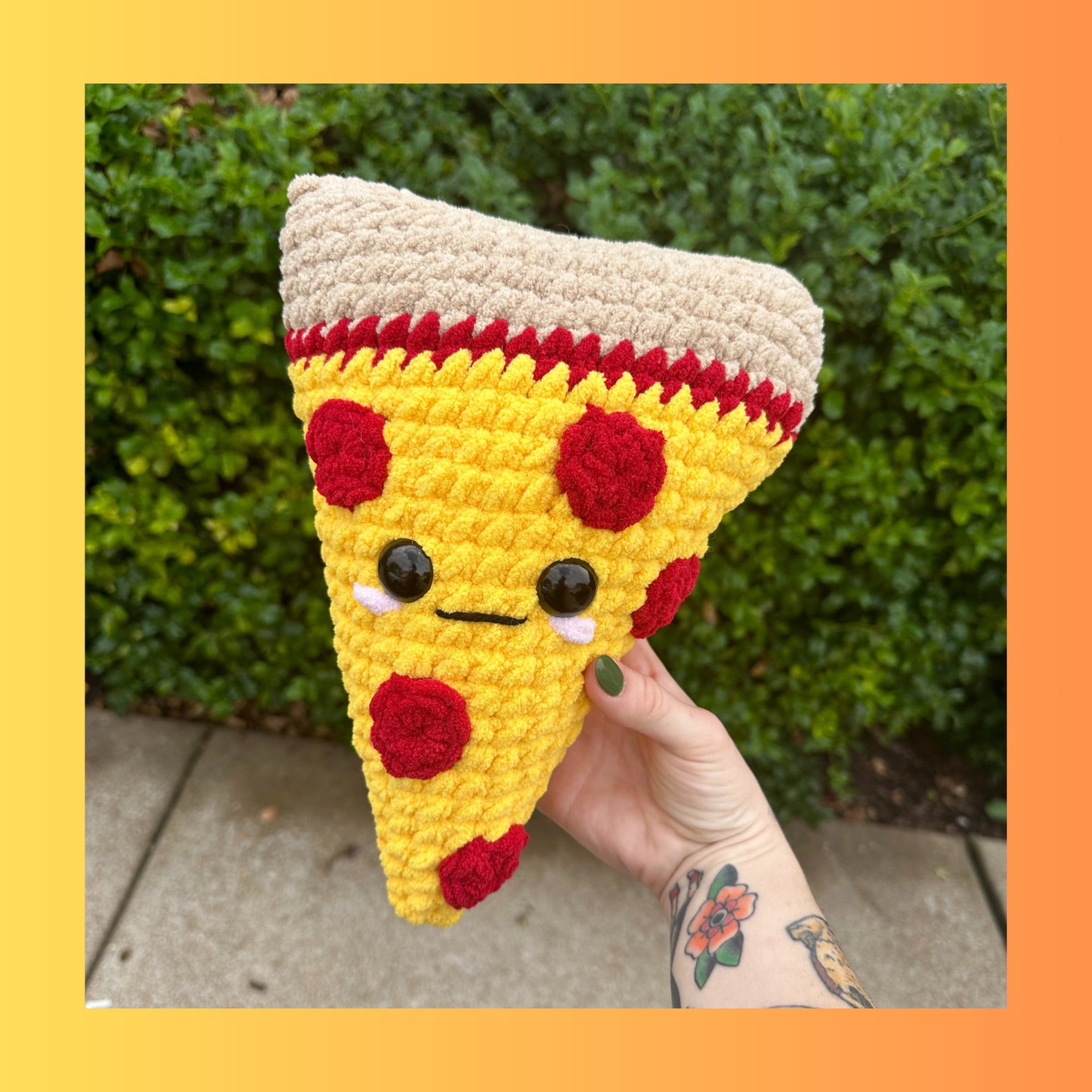 Made to Order Pizza Slice Plushie | Amigurumi Pizza Slice Plush Toy ...
