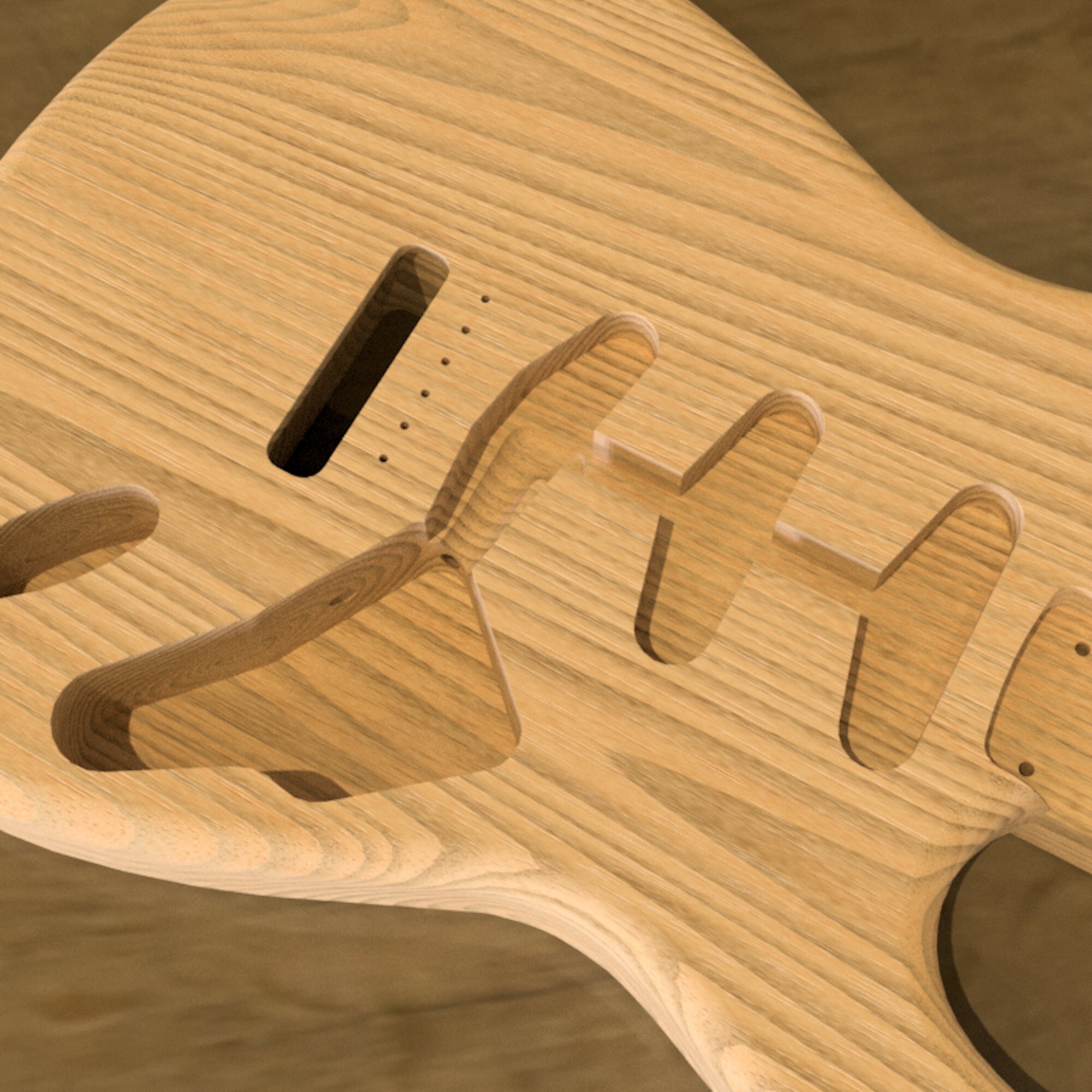 CNC STL Files Electric Guitar Body similar to a Strat - Etsy