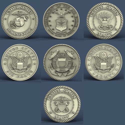 US Army Military Navy Marines Memoriam 3D STL Model Cnc - Etsy