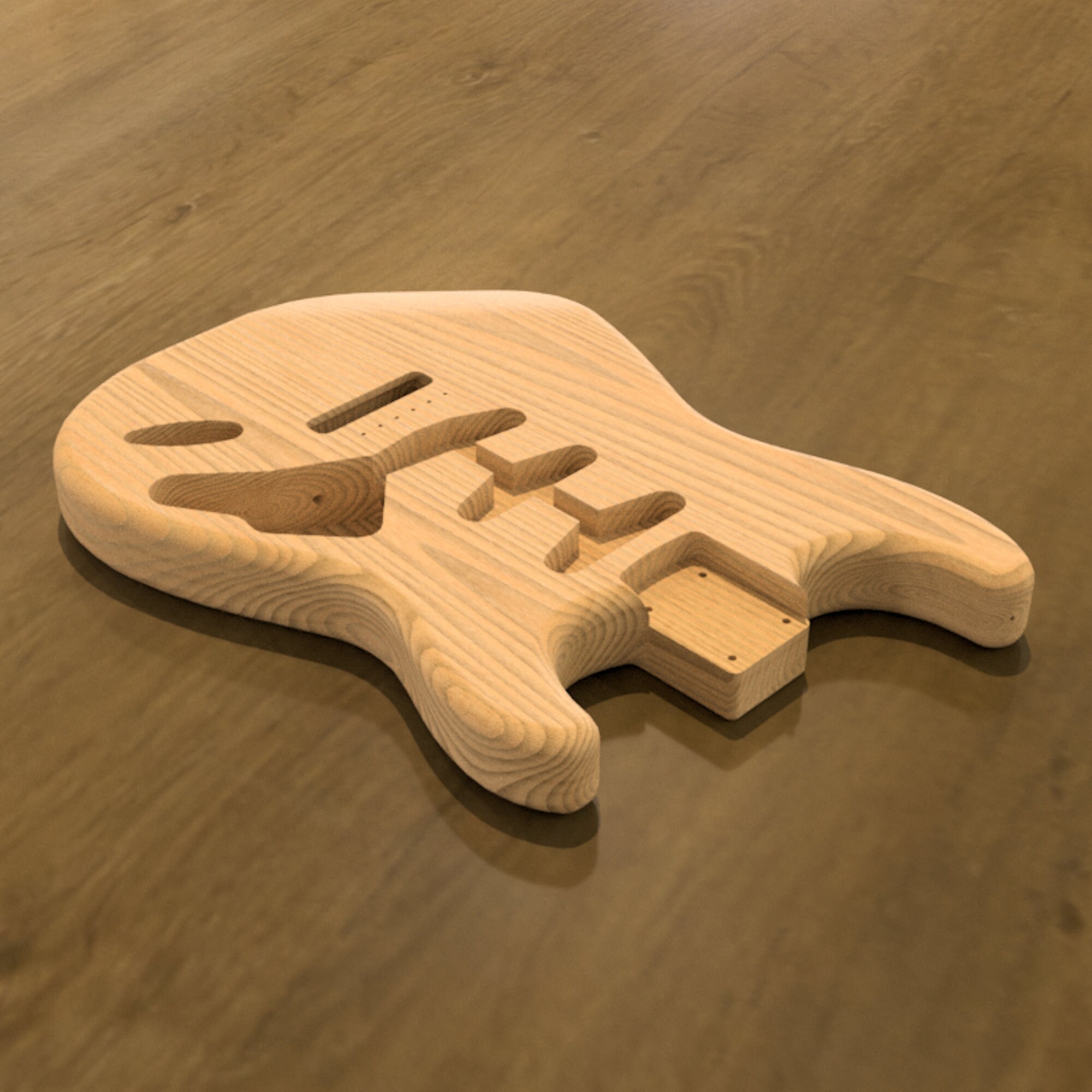 CNC STL Files Electric Guitar Body similar to a Strat - Etsy