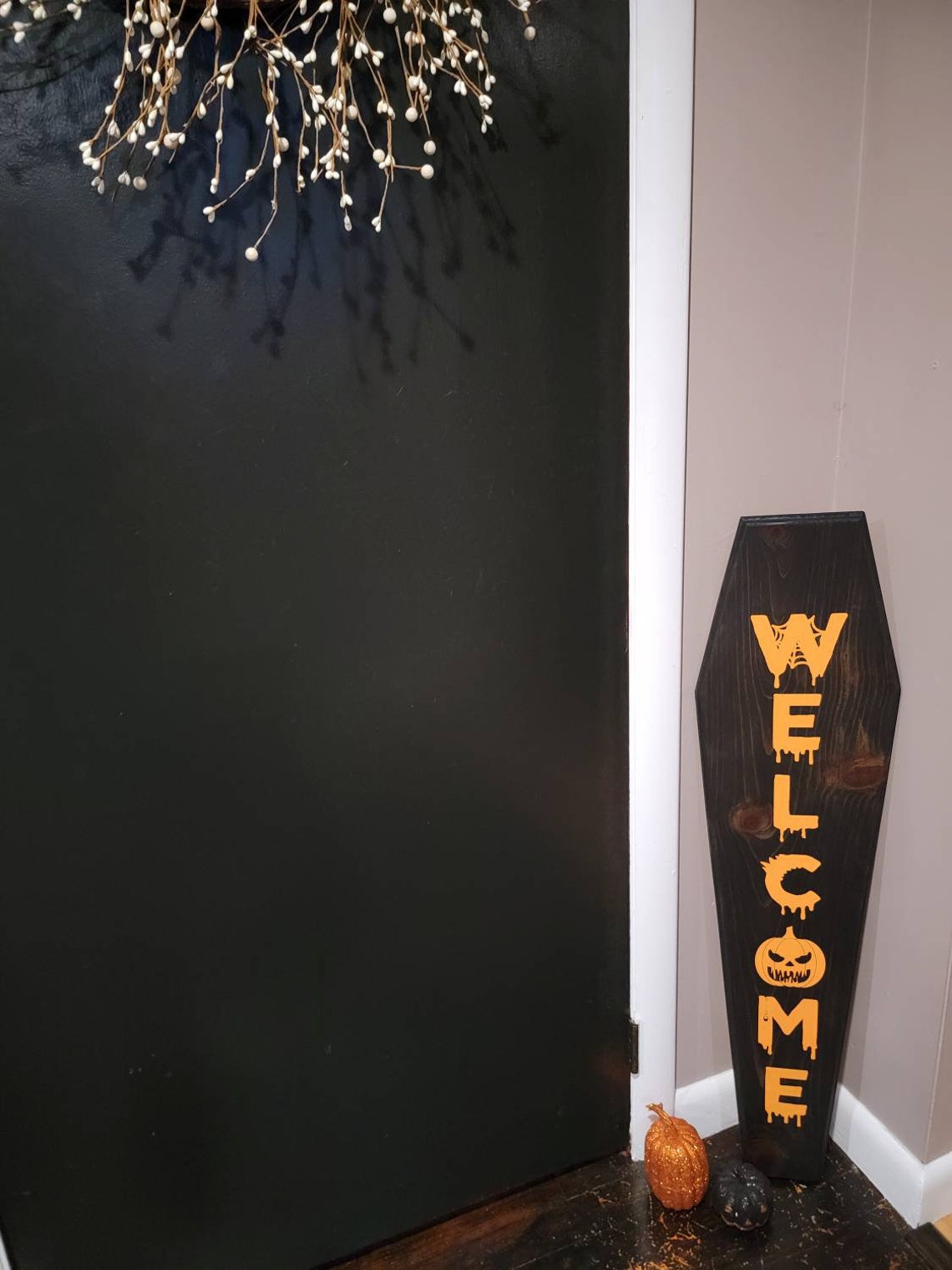 Coffin Welcome Sign Blood Lettering - Etsy