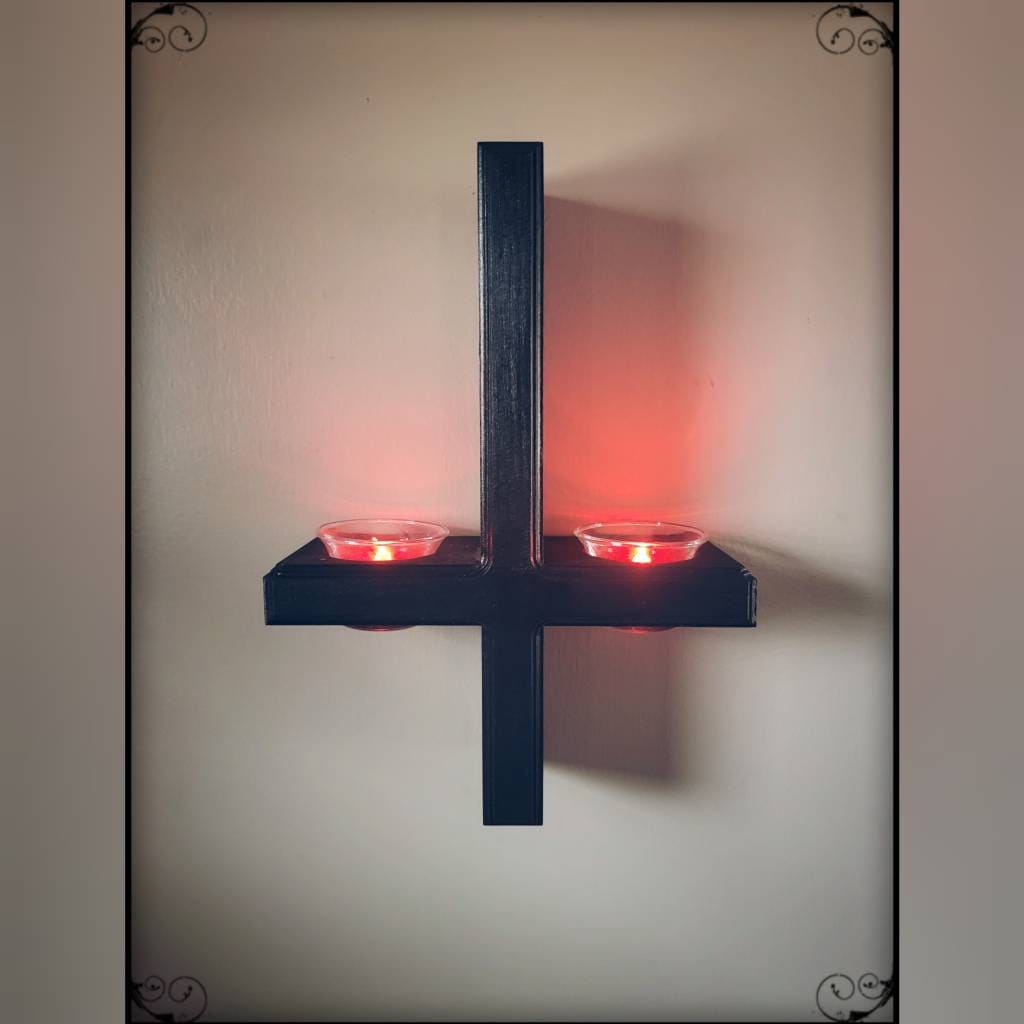 Floral Inverted Cross