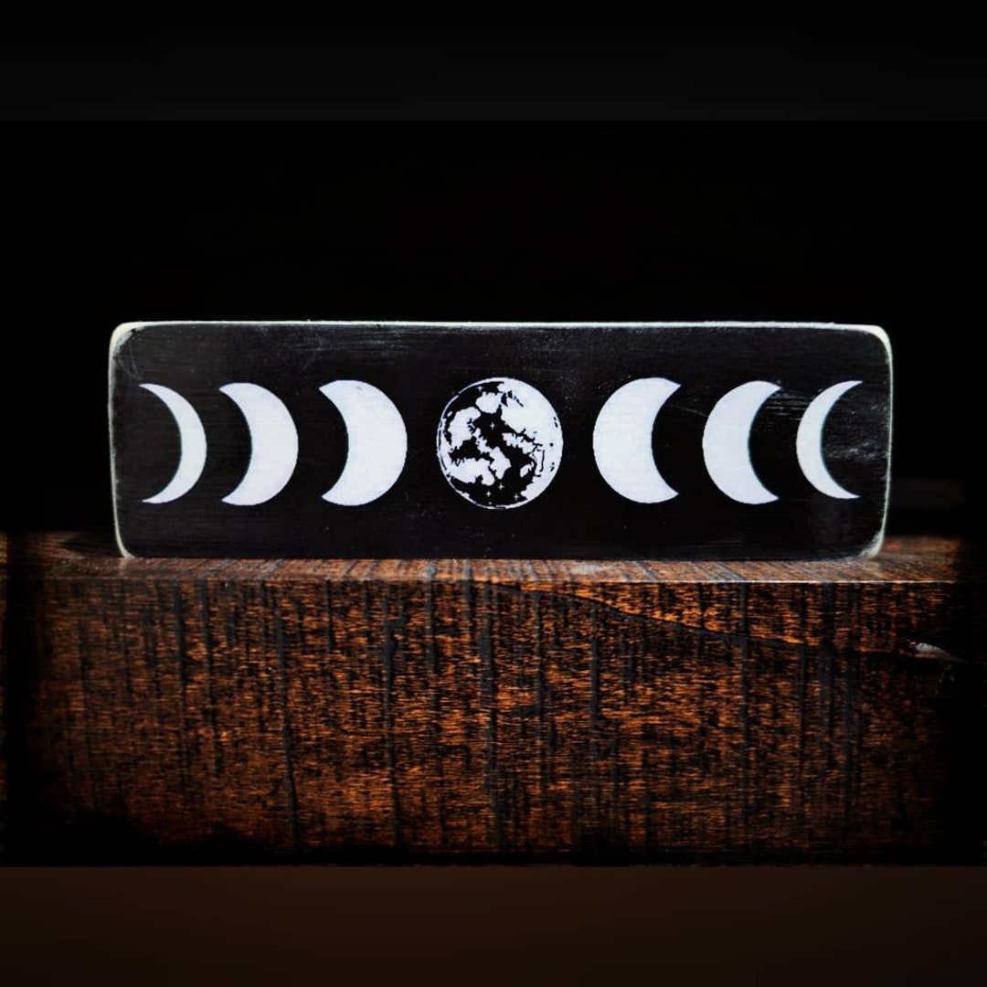 Moon Phases Box Sign - Etsy
