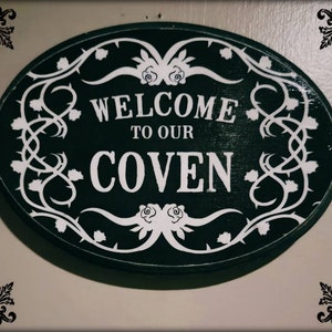 Welcome to Our Coven Wall Plaque - Etsy