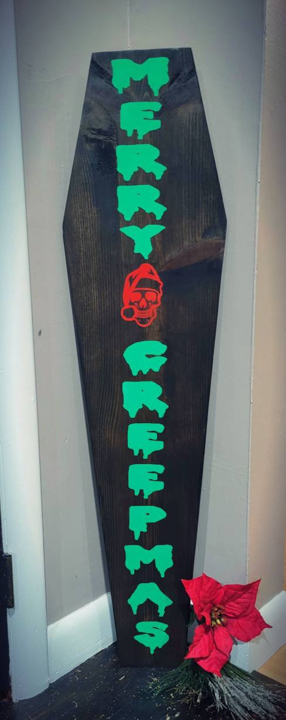 Merry Creepmas Coffin Welcome Sign - Etsy