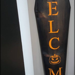 Coffin/ Halloween Welcome Sign 3ft - Etsy