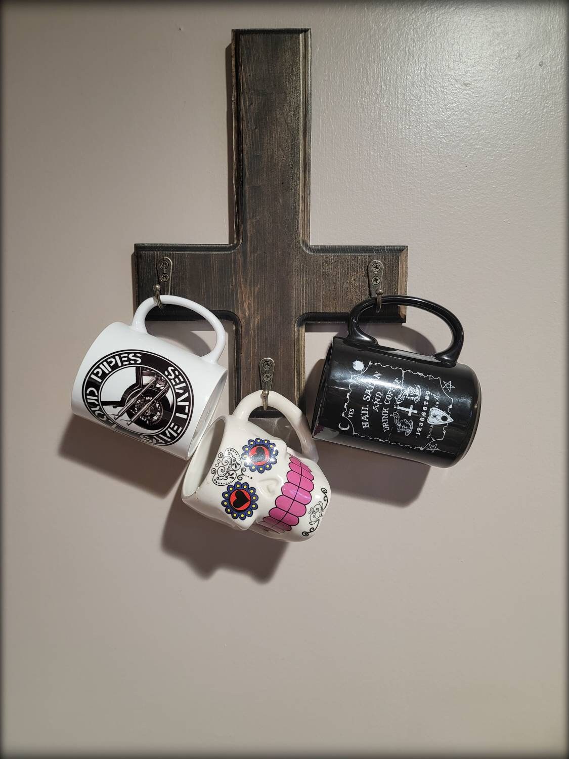 Inverted Cross Key/ Mug Rack - Etsy