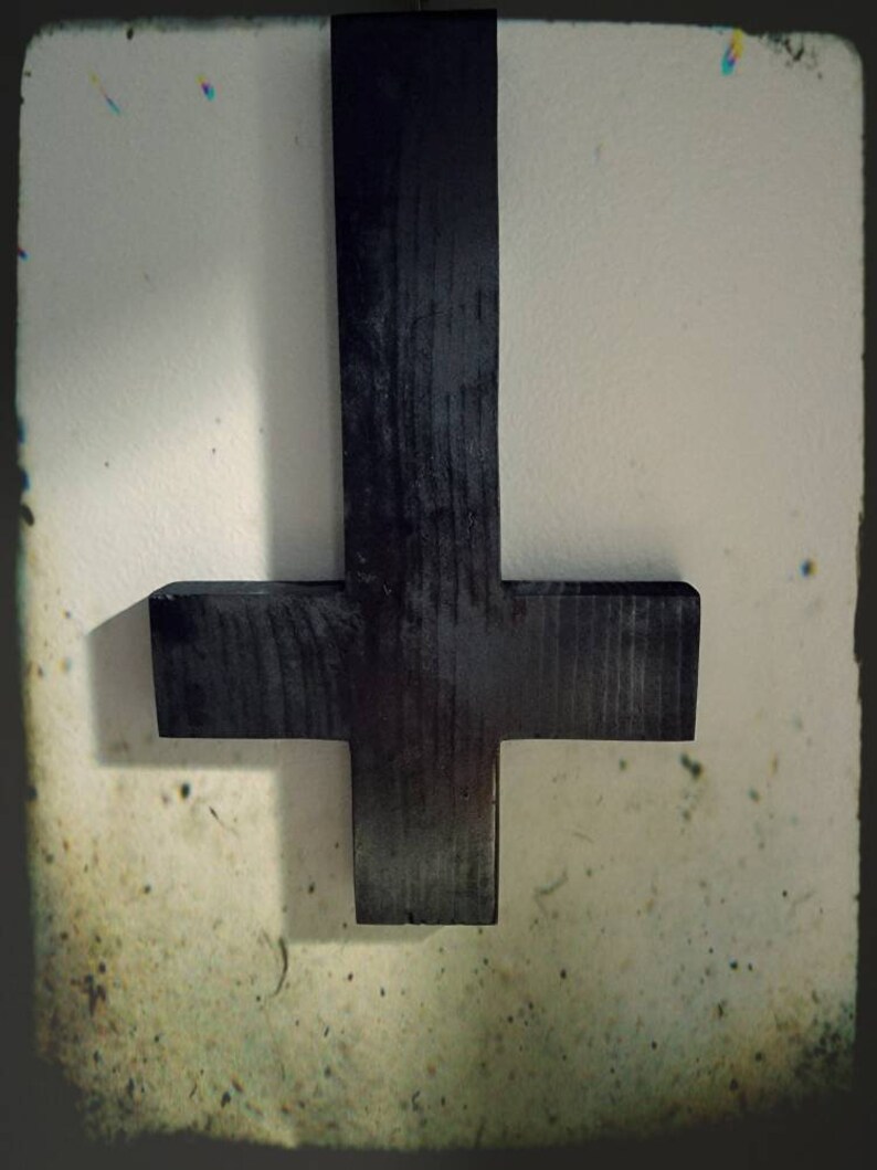 Black Inverted Cross - Etsy