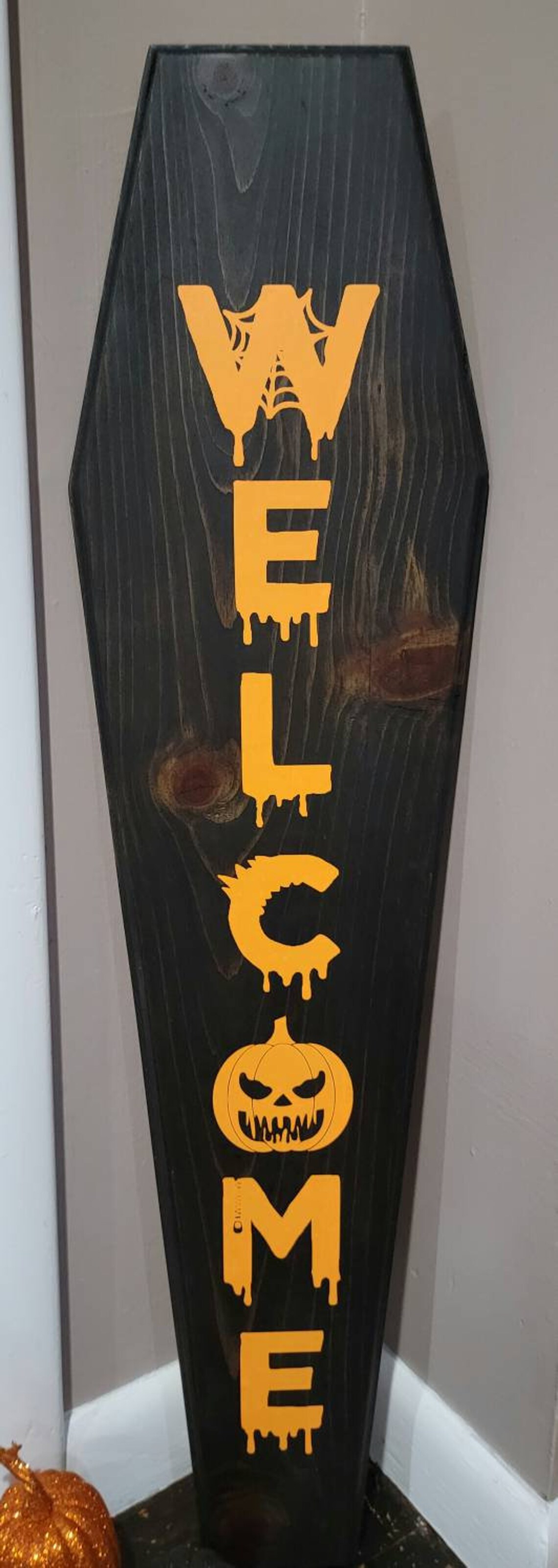 Coffin Welcome Sign Blood Lettering - Etsy
