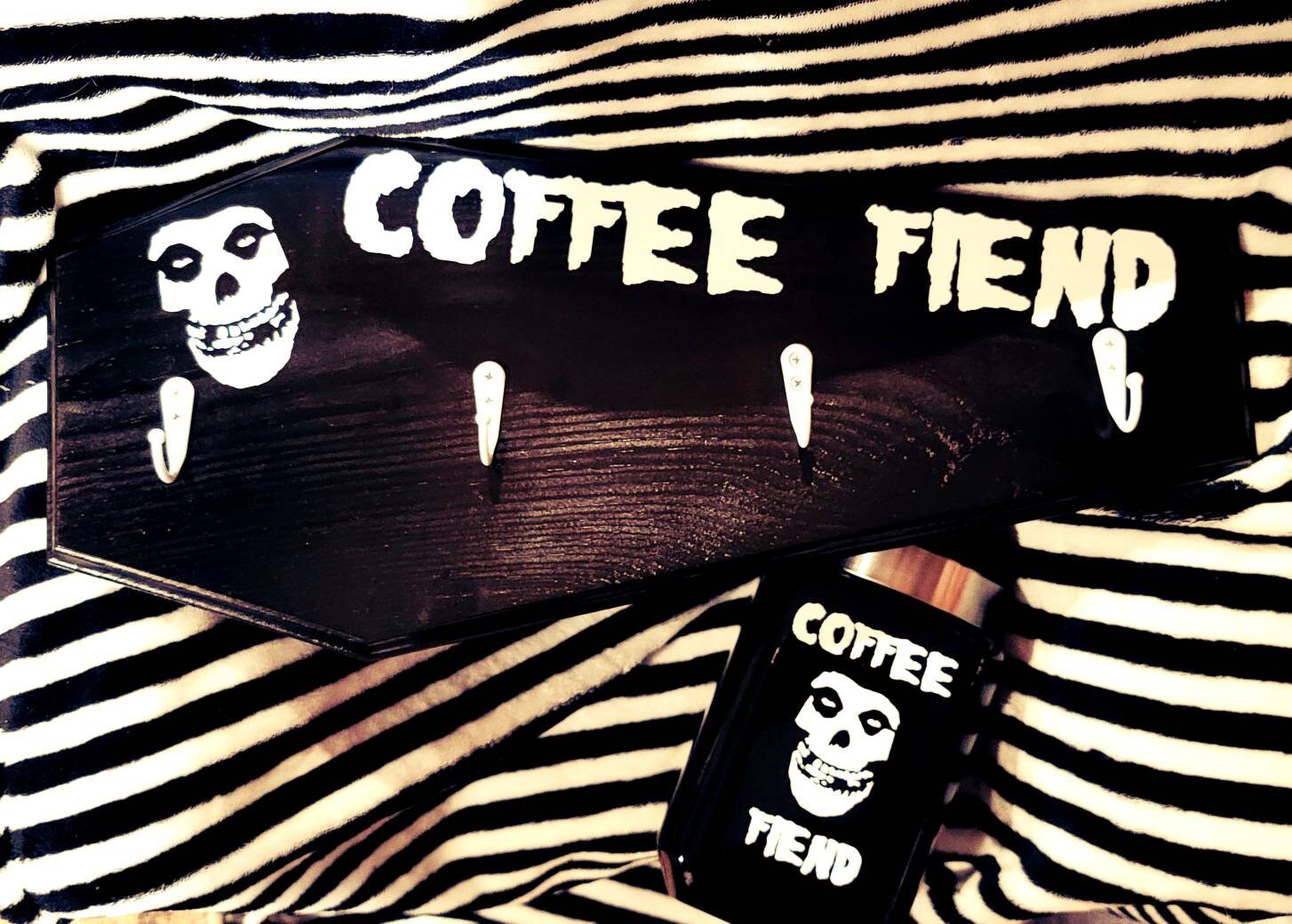 Coffee Fiend the Misfits Coffin Mug Rack and Canister | Etsy