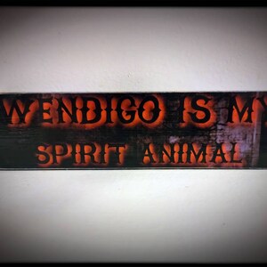 Wendigo Spirit Animal Box Sign - Etsy