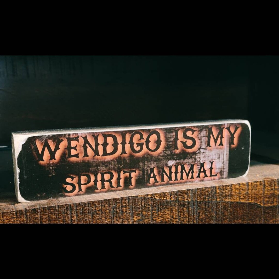 Wendigo Spirit Animal Box Sign - Etsy