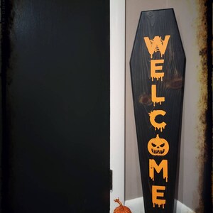 Coffin Welcome Sign Blood Lettering - Etsy