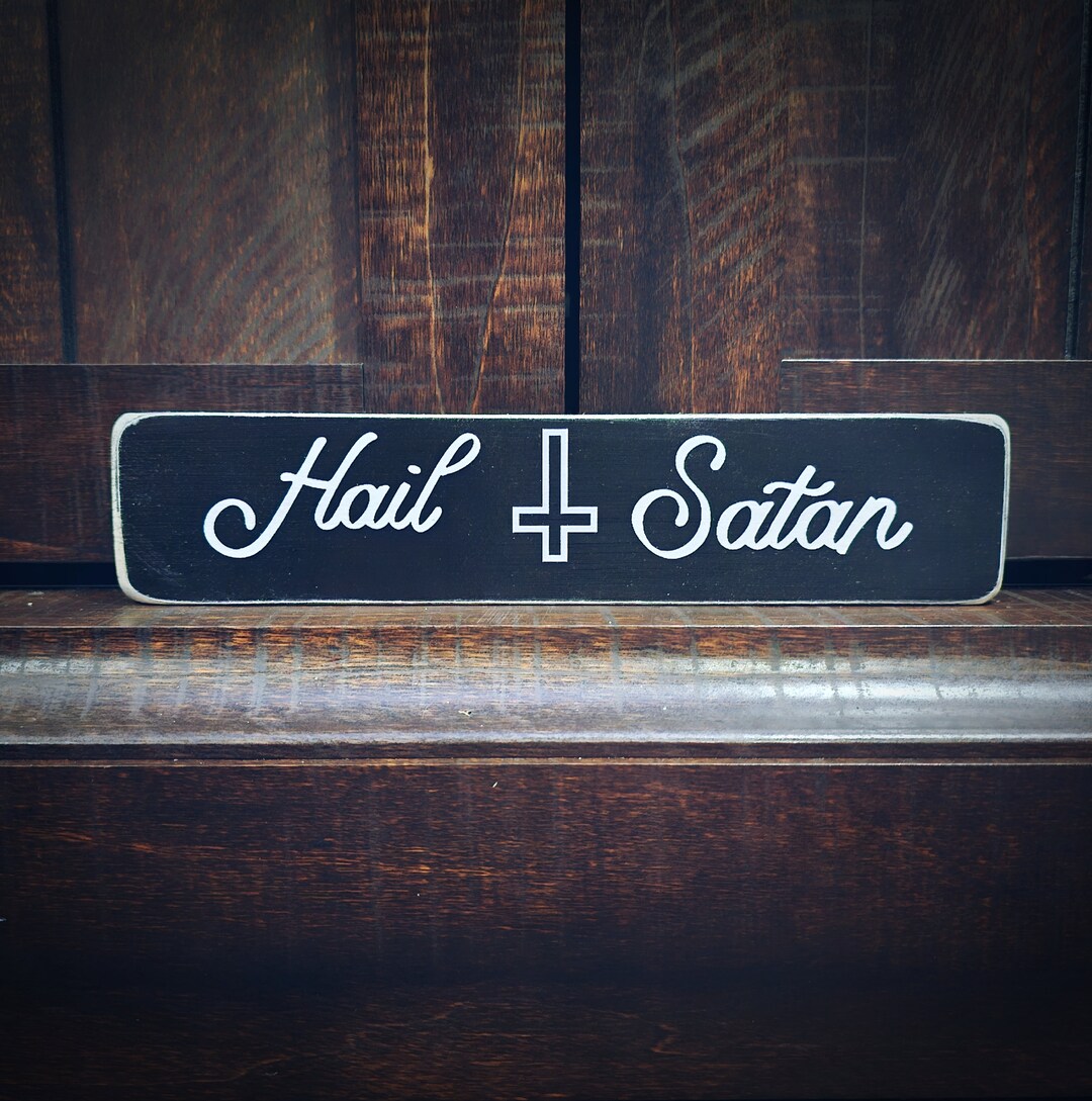 Hail Satan Box Sign - Etsy