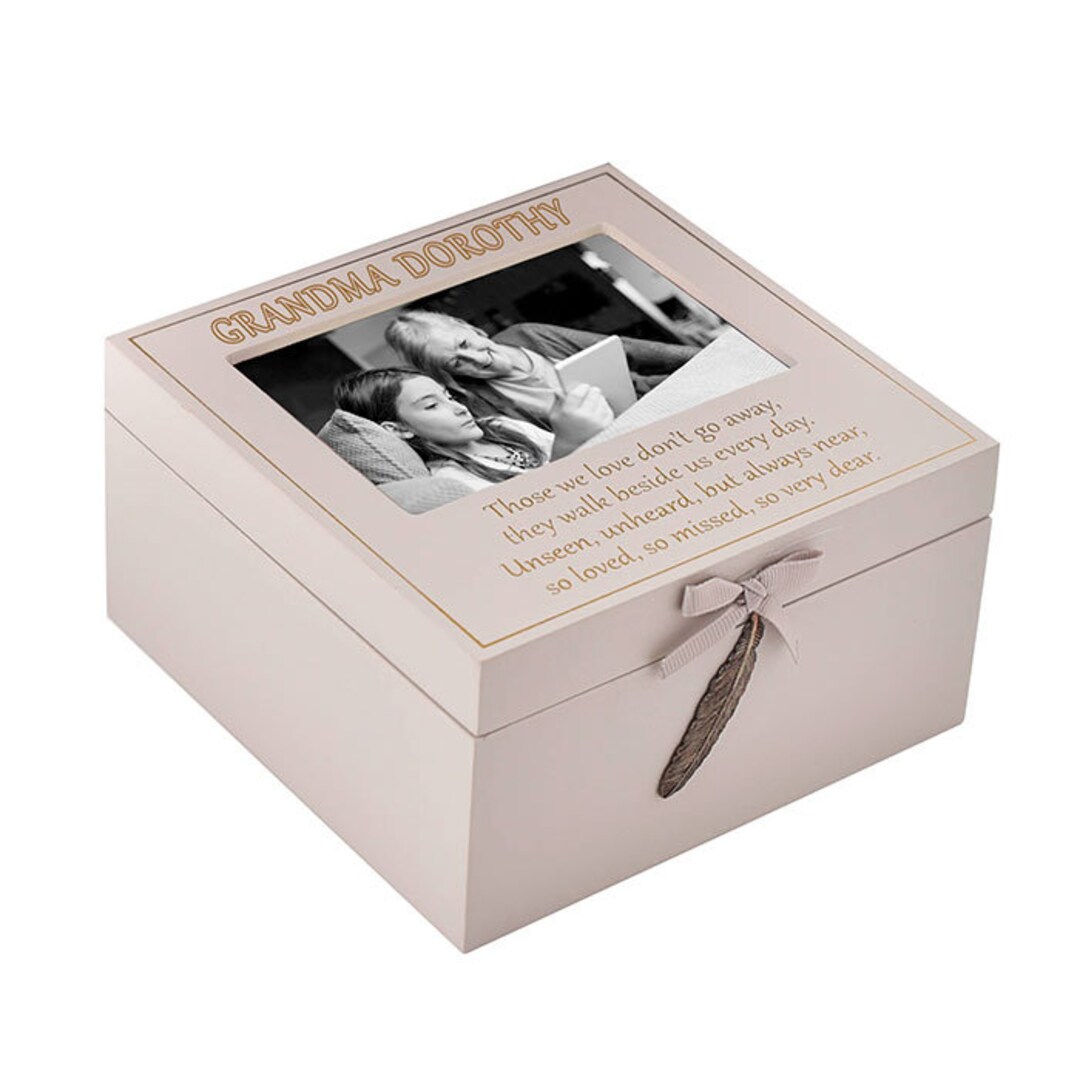 Photo Memorial Wooden Personalised Photo Frame Keepsake Box , Landscape ...
