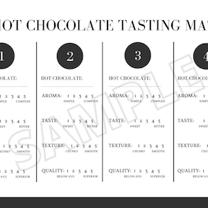Hot Chocolate Tasting Score Card | Instant Download | Printable: PDF ...