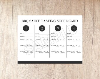 Tasting Party Score Card Bundle Instant Download Printable PDF Format ...