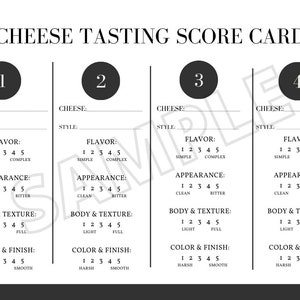 Cheese Tasting Card | Instant Download | Printable: PDF Format - Etsy