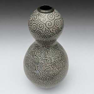 Korean Inspired Sangam Slip Inlay Vase With Spiral Motif - Etsy