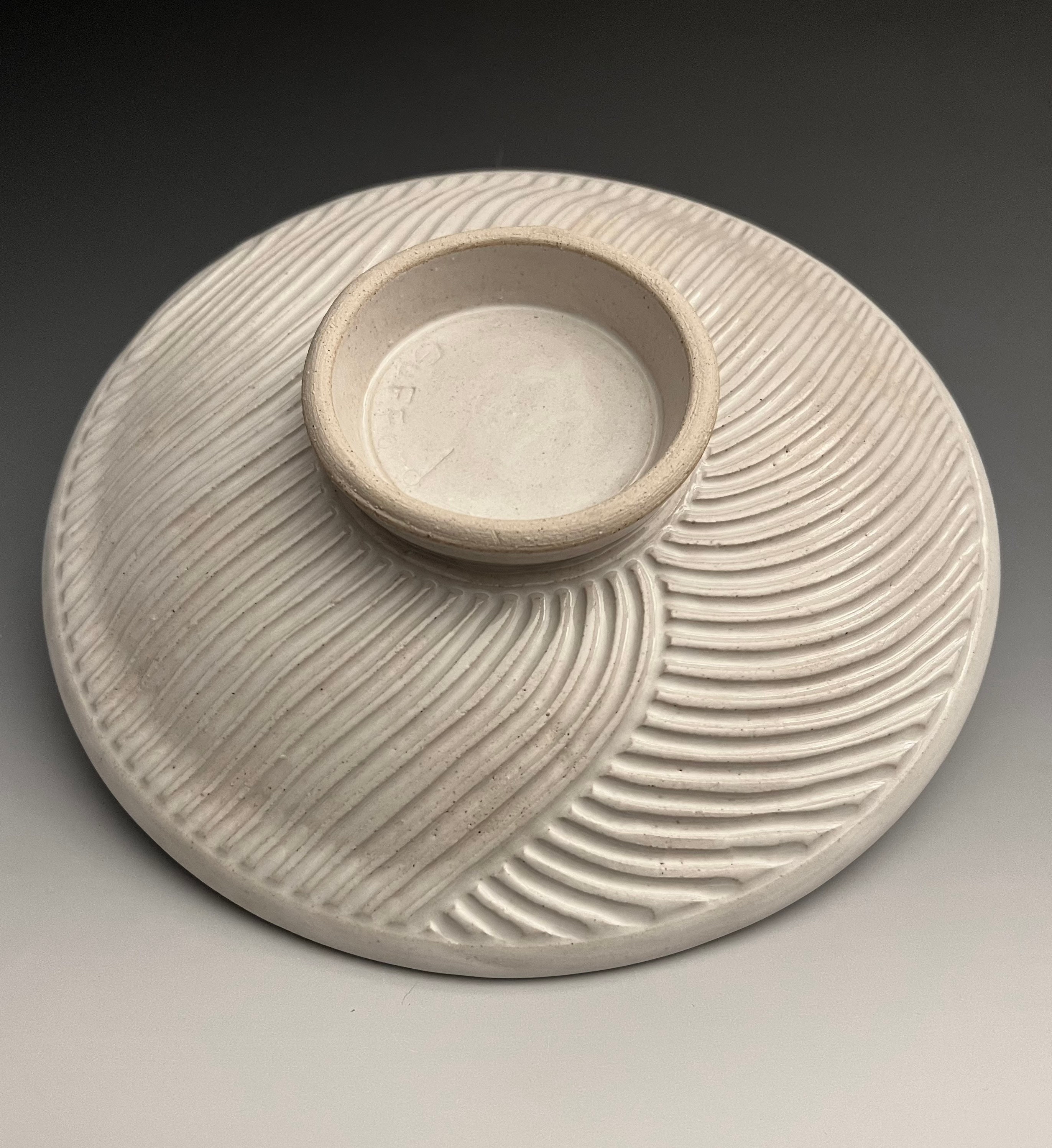 Carved Pottery Bowl Inspired by Patterns in the Sand - Etsy