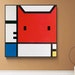 Mondrian and Cat, Original Oil Painting, Wall Art, Unique Gifts - Etsy