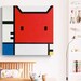 Mondrian and Cat, Original Oil Painting, Wall Art, Unique Gifts - Etsy