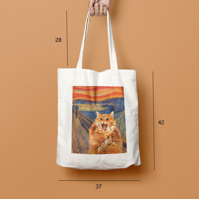 The Scream Tote Bag Premium Quality Canvas Shopping Bag With - Etsy