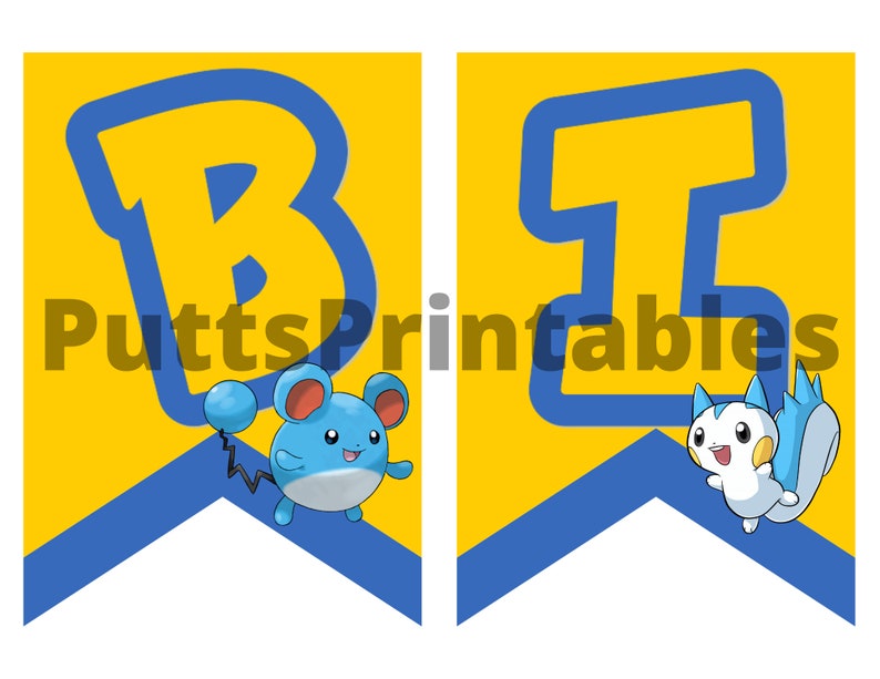 Pokemon Happy Birthday Banner - Etsy