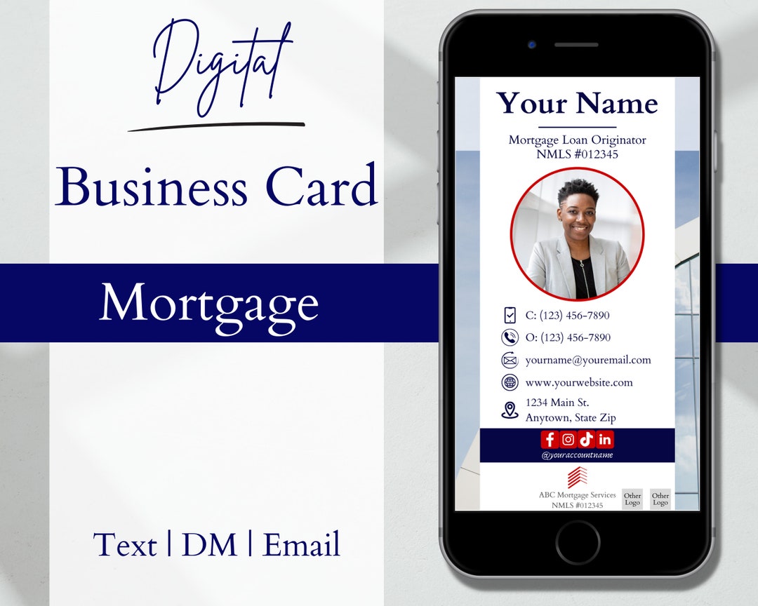Digital Business Card for Mortgage Loan Originator, Loan Officer ...