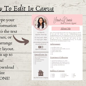 Real Estate Resume, Client Testimonial, Realtor Bio, Downloadable ...