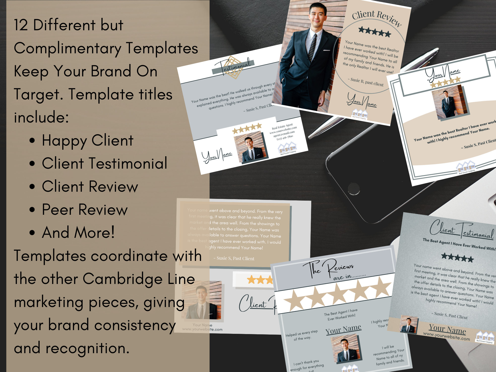Client Review, Testimonial Instagram Templates, Social Media Posts for ...