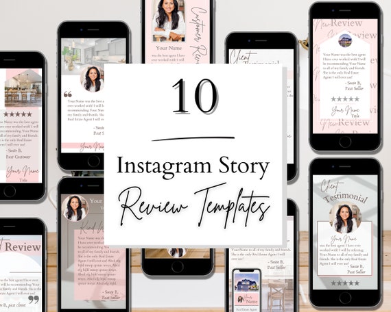 Instagram Stories Client Review Templates Testimonial - Etsy