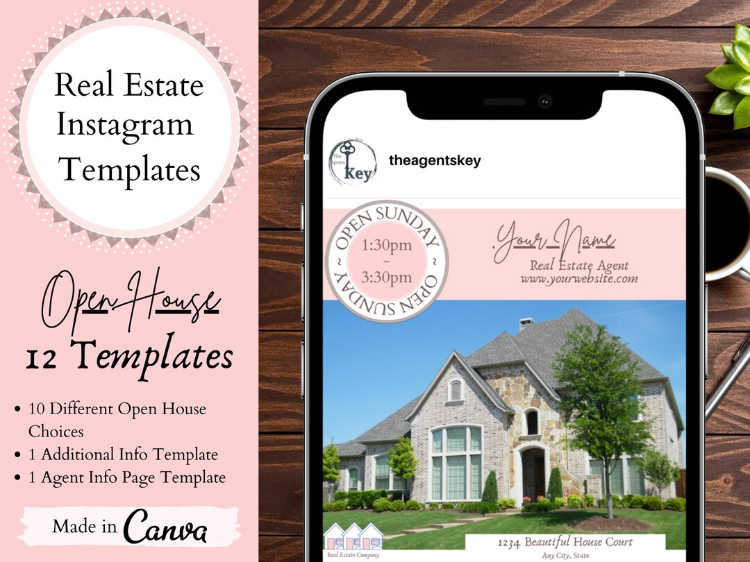 Real Estate Open House Instagram Templates, Edit in Canva, Marketing ...