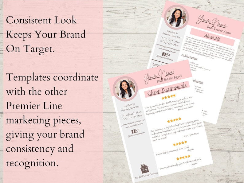 Real Estate Resume, Client Testimonial, Realtor Bio, Downloadable ...