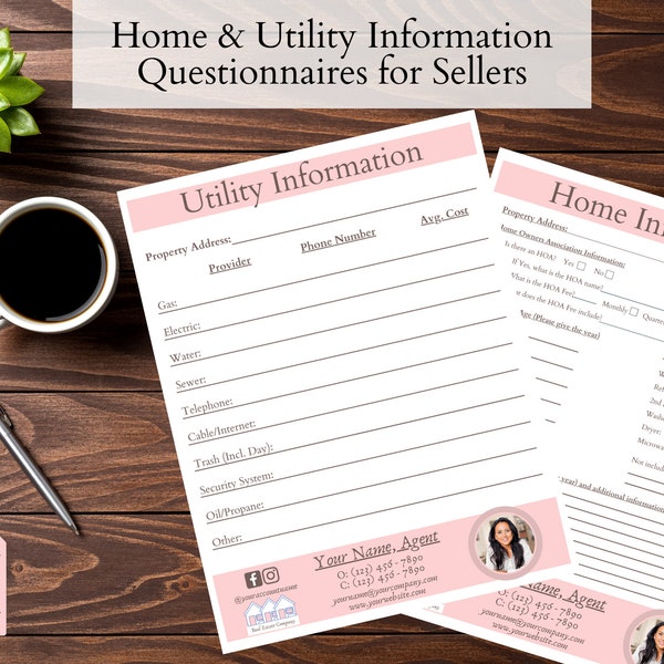 Real Estate Utility Sheet - Etsy