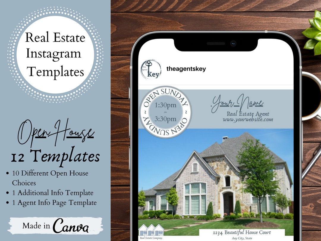 Real Estate Open House Instagram Templates, Edit in Canva, Marketing ...
