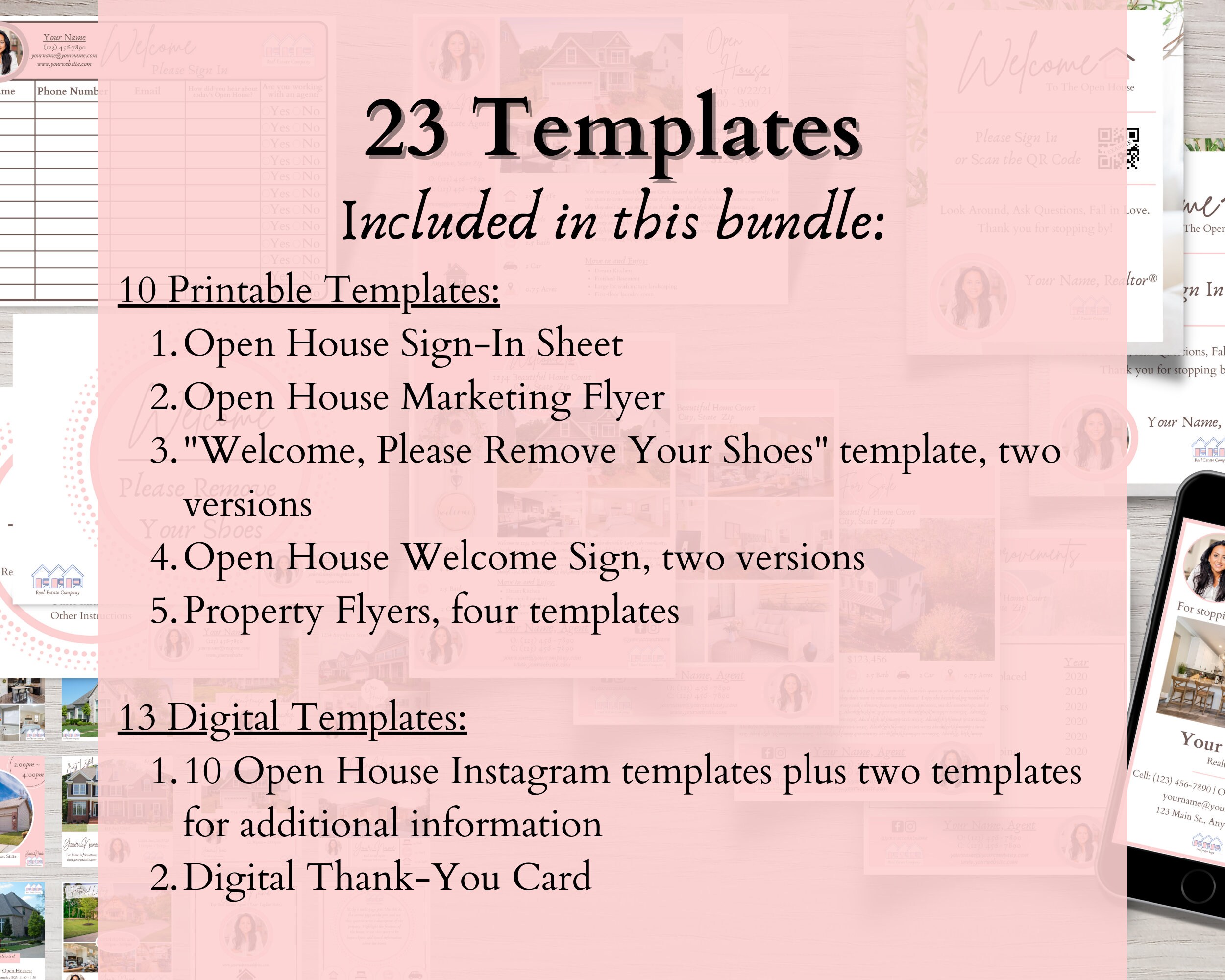 Real Estate Open House Bundle Sign-in Sheet Flyer Welcome - Etsy