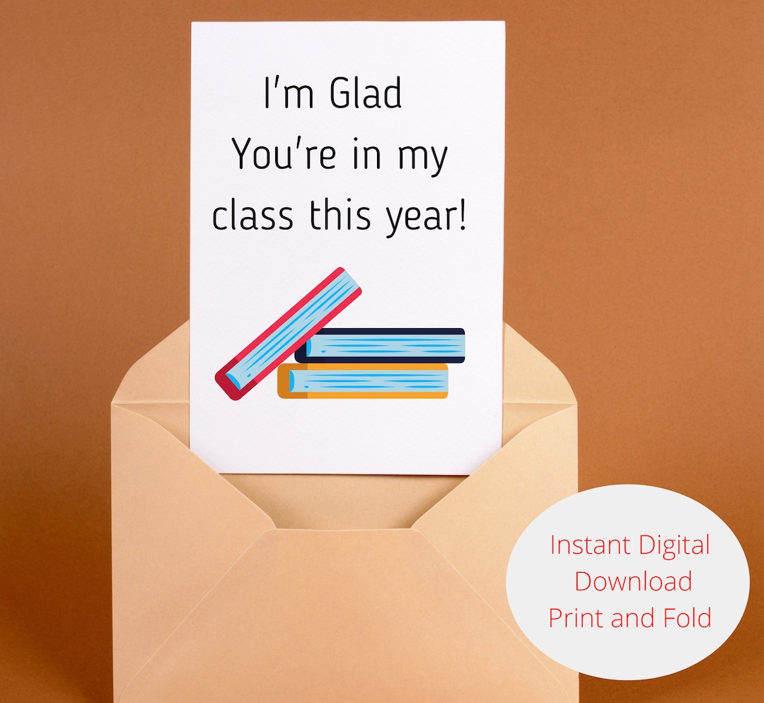 I'm Glad You're in My Class - Etsy
