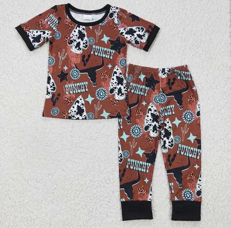 Western Kids Pajama Sets | Cowboy Pajamas | Farm Toddler Pajama Sets ...