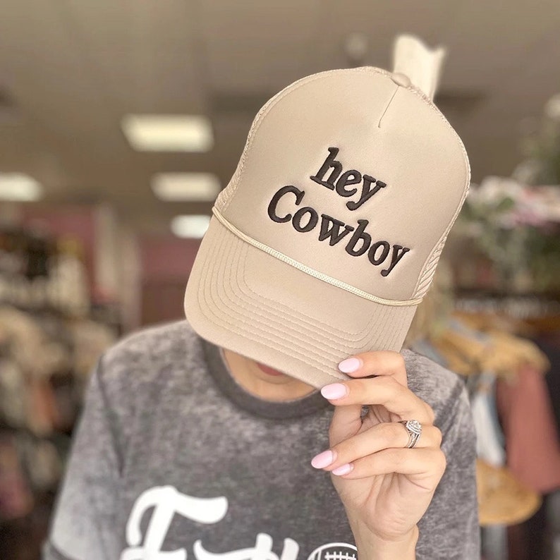 Hey Cowboy Trucker Hat Western Hat Country Girl Hat - Etsy