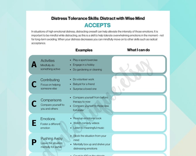 Subjective Units of Distress, SUDS, Skills Poster and PDF - Etsy Canada